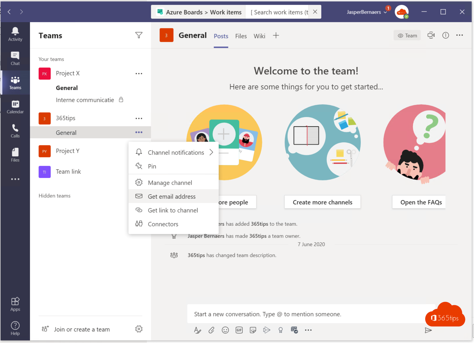 Internal emails automatically forwarded to Microsoft Teams