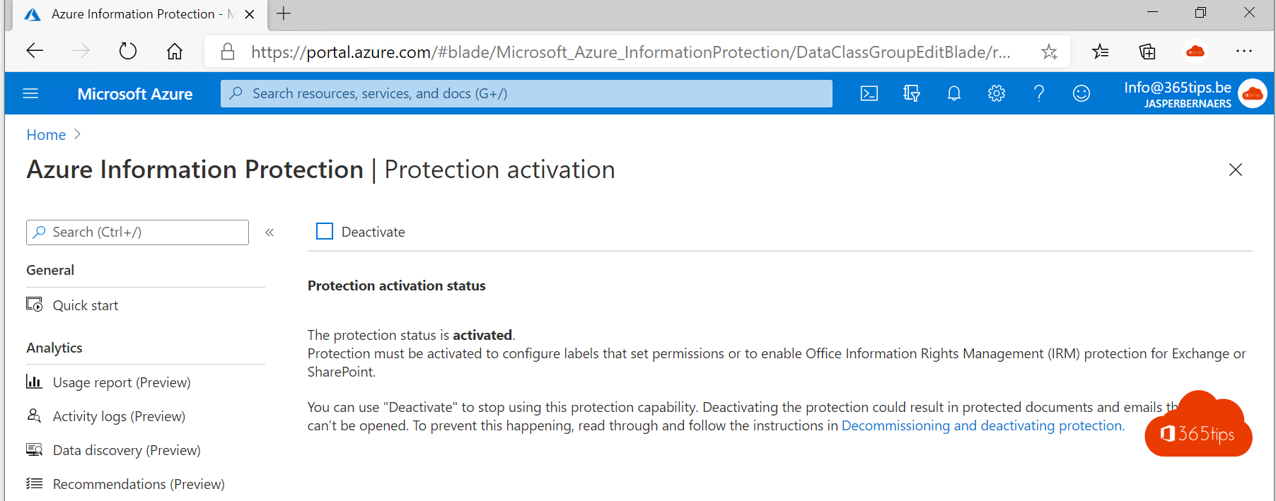 Eenvoudige stappen voor het activeren van Azure Information Protection ...
