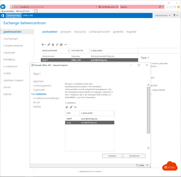 📙 Tutorial: Email alias toevoegen in Office 365, Exchange of Active ...
