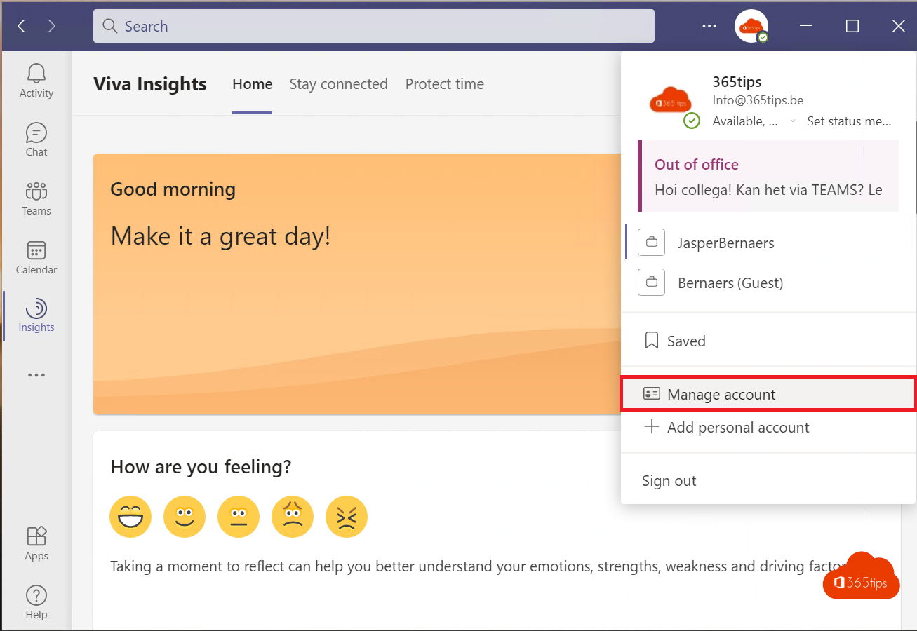 Een Microsoft Teams delegate instellen voor gesprekken