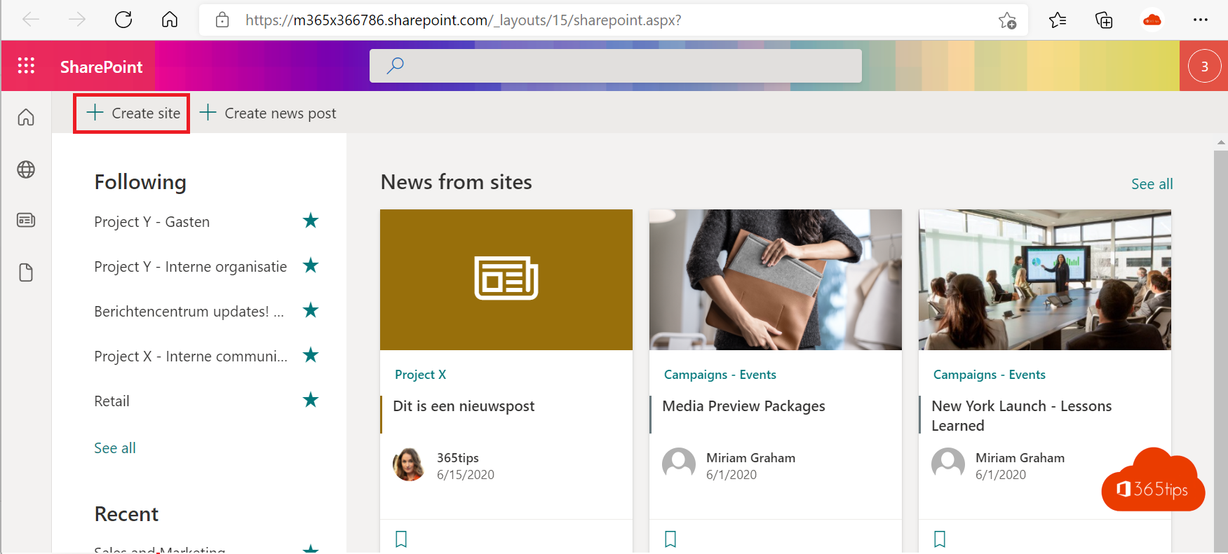 Handleiding: Hoe maak je een communicatiesite in SharePoint Online & Microsoft Teams